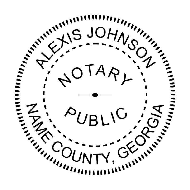Round Georgia Notary Public Stamp | All State Notary
