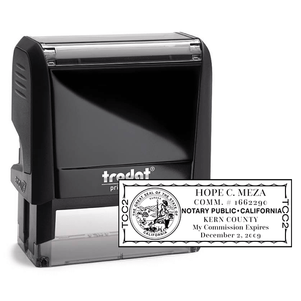 California Notary Rectangle Design Seal - All State Notary Supplies