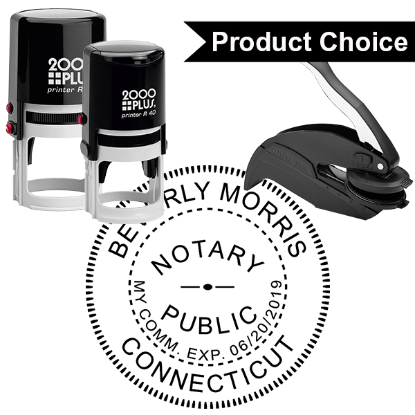 Connecticut Notary Round Design Seal - All State Notary Supplies