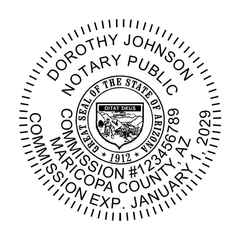 Arizona Notary - Round Stamp - All State Notary Supplies