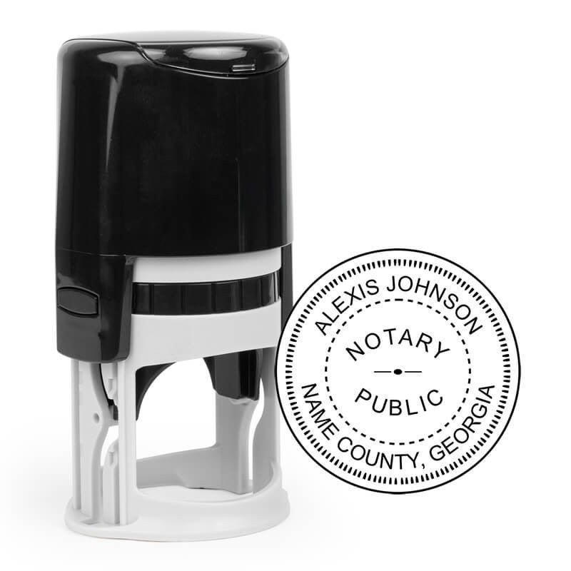 Round Georgia Notary Public Stamp | All State Notary