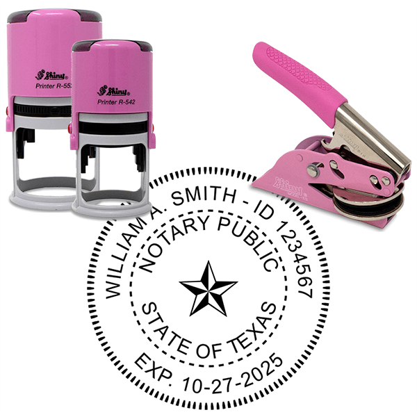 South Carolina Notary Pink Stamp - Rectangle - All State Notary Supplies