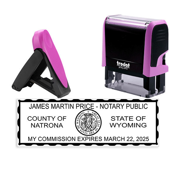 South Carolina Notary Pink Stamp - Rectangle - All State Notary Supplies
