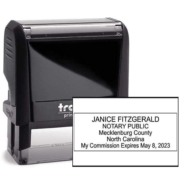 Round North Carolina Notary Stamp | All State Notary