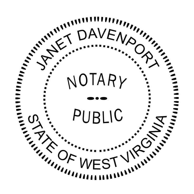 Round West Virginia Notary Seal Embosser | All State Notary