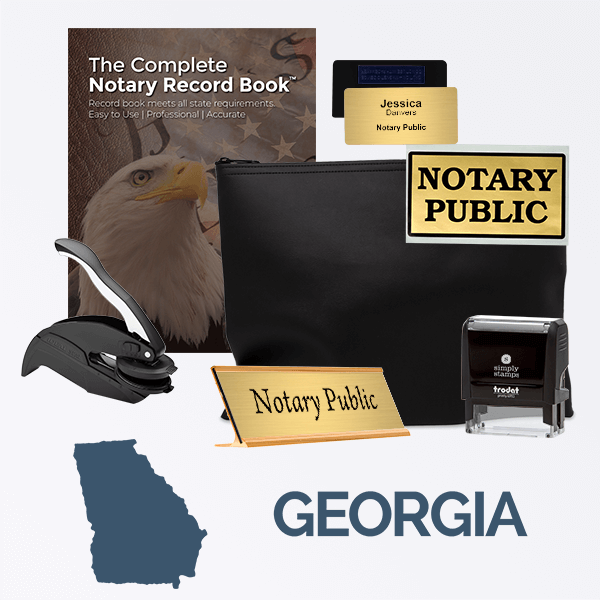 Round Georgia Notary Public Stamp | All State Notary