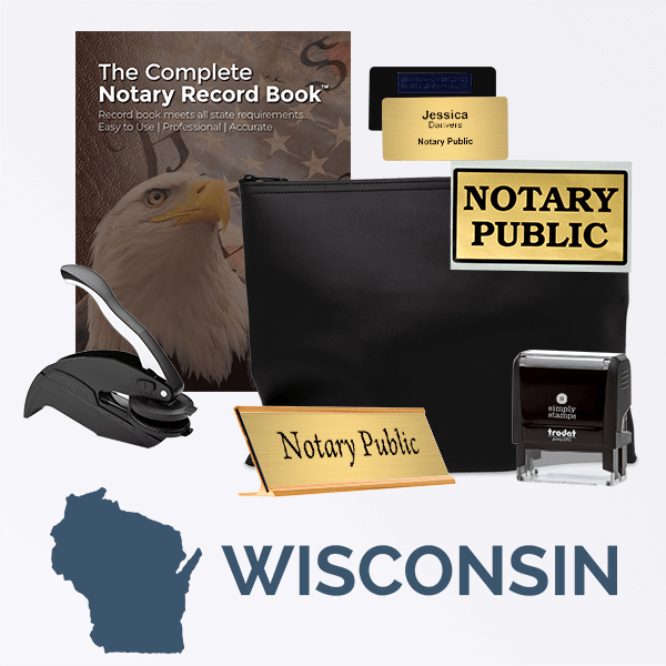 Round Wisconsin Notary Stamp | All State Notary