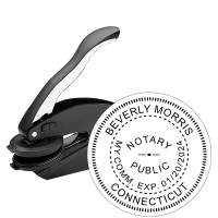 Round Connecticut Notary Seal Embosser | All State Notary
