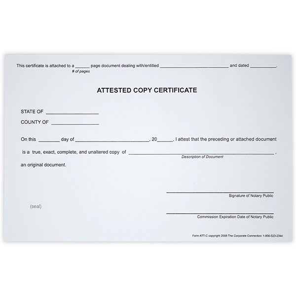 Acknowledgment Notary Certificates All State Notary Supplies