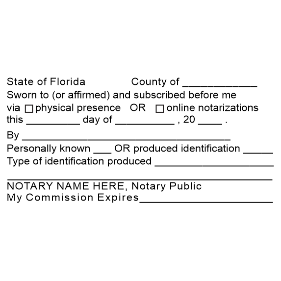 Florida Jurat Notary Stamp All State Notary Supplies Florida Jurat Notary Stamp All State Notary Supplies